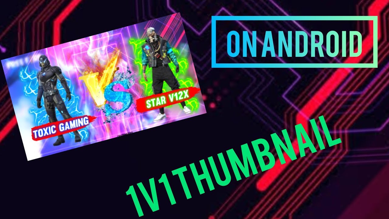 Create 1v1 free fire thumbnail | On your android device | FOR FREE ...