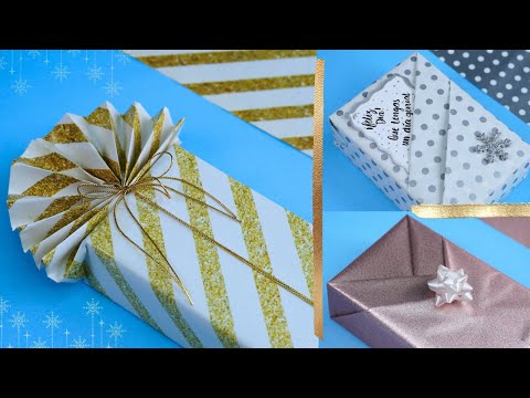 🎁 3 formas fáciles de envolver regalos con papel😍 Quedan hermosos