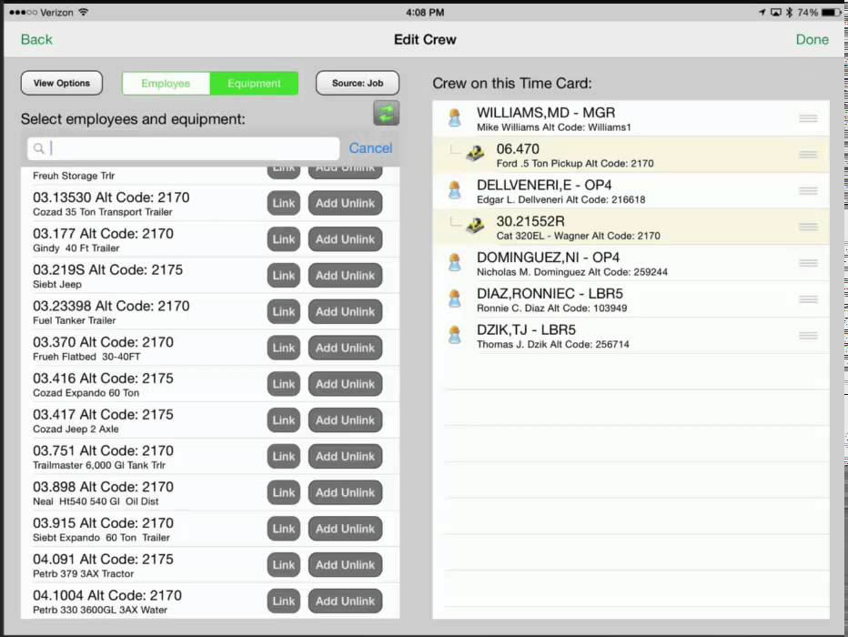 Granite HCSS Mobile 4 Time Card Crew - YouTube
