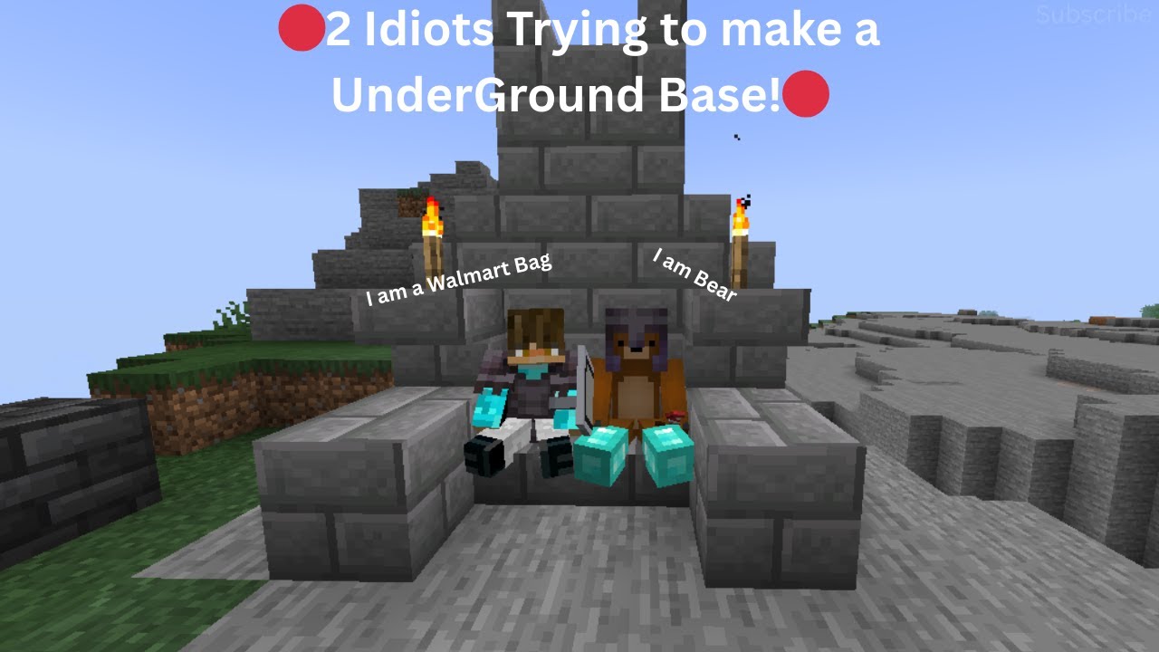 🔴2 Idiots Trying to make a UnderGround Base!🔴 pt. 2 - YouTube