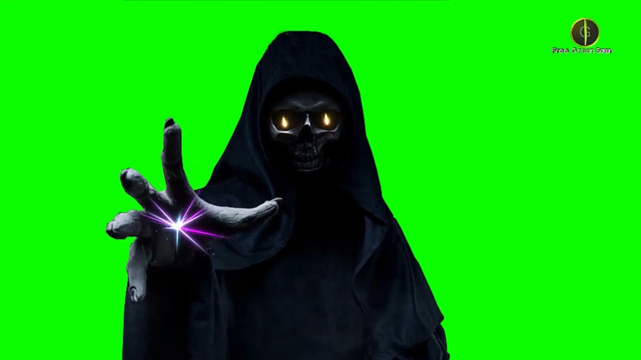 Hooded Skeleton Effect Green Screen HD - YouTube