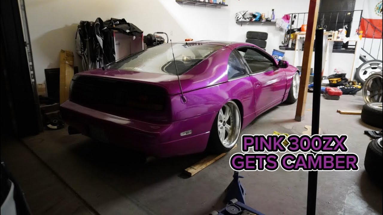THE PINK 300ZX GETS CAMBER - YouTube