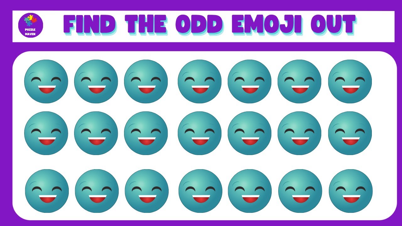 HOW GOOD ARE YOUR EYES? Find the Odd Emoji Out: Can you guess the odd ...