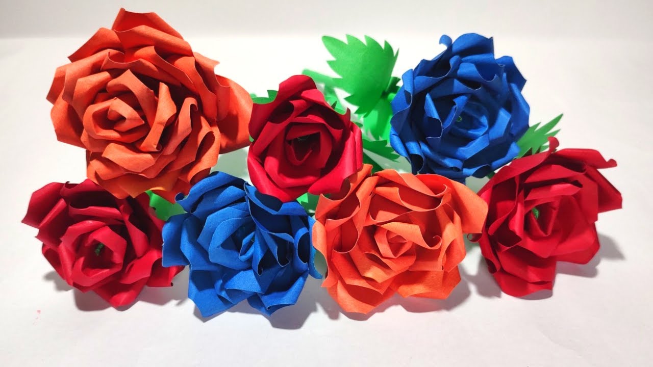 HOW TO MAKE ROSE FLOWER WITH COLOUR PAPER EASY AND QUICK ROSE FLOWER HOW TO MAKE ROSE FLOWER WITH COLOUR PAPER EASY AND QUICK ROSE FLOWER