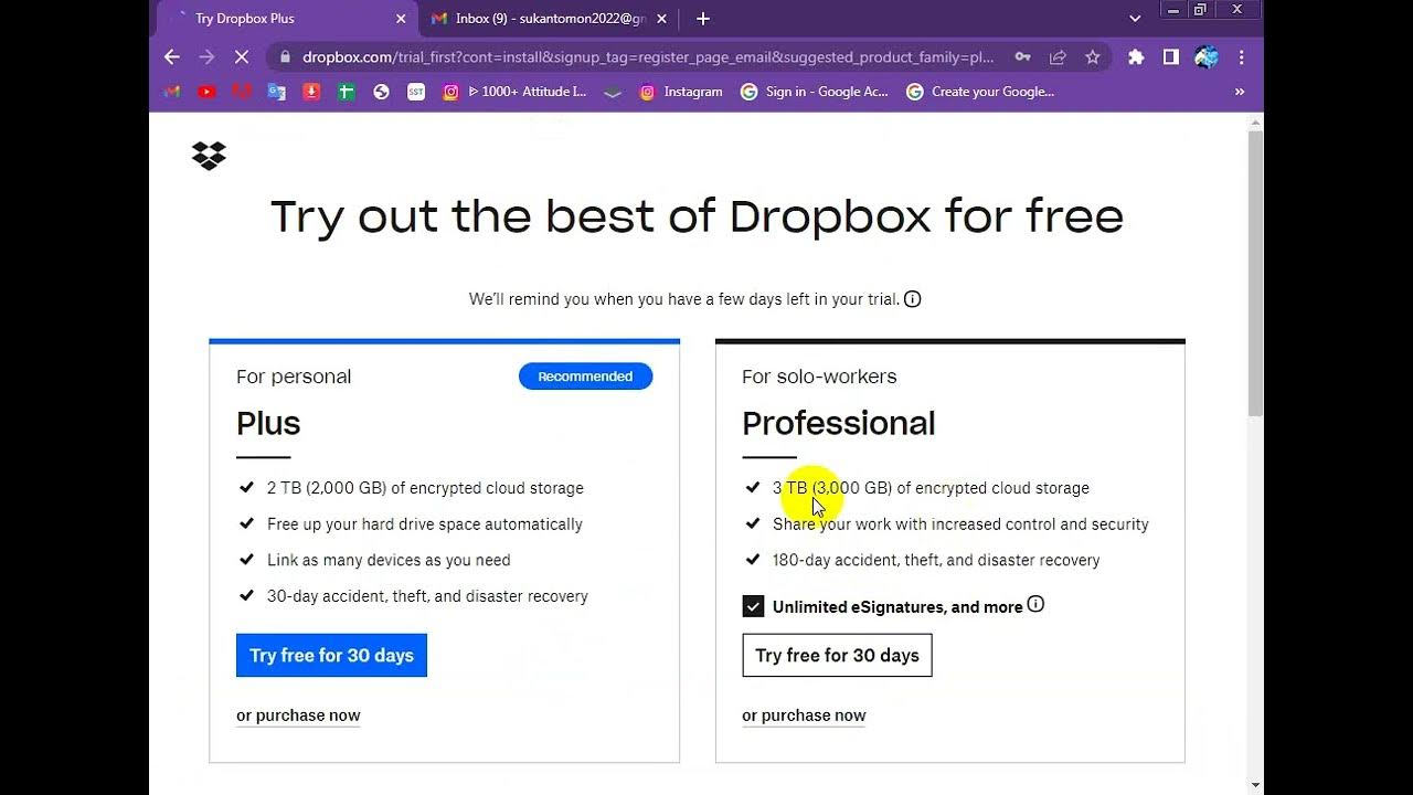 How to create dropbox account #updatetheoryit - YouTube