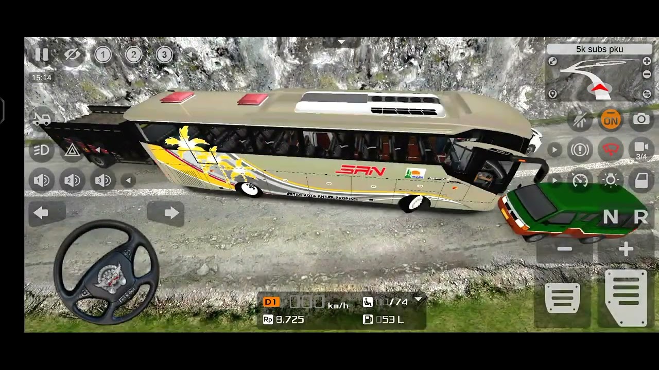 bus coming back in mountains#trending #bussimulatorindonesia # ...