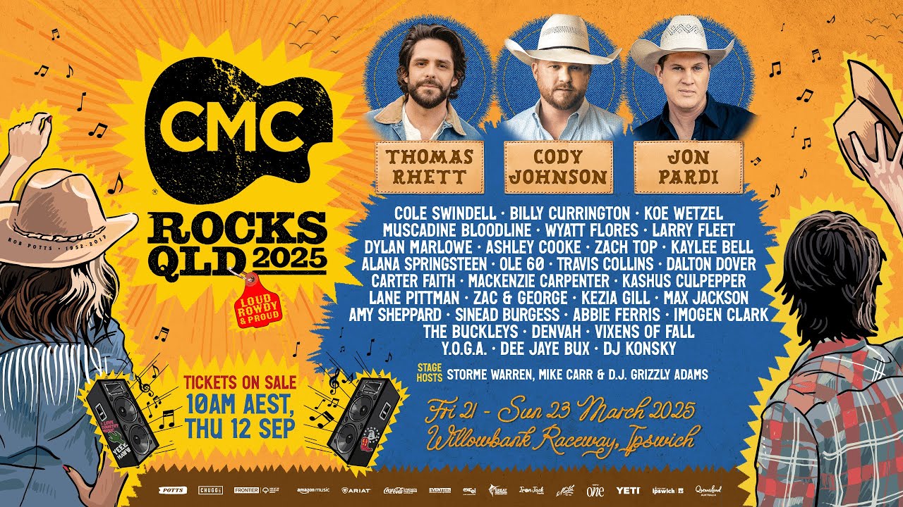 CMC Rocks QLD 2025 with Cody Johnson, Jon Pardi, Thomas Rhett & More ...
