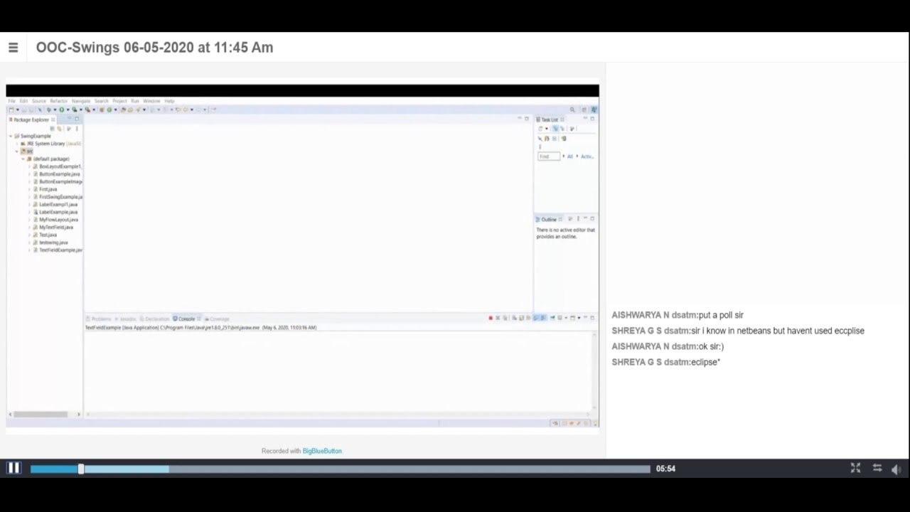 OOC Module5 Swings Example 1 Eclipse - YouTube