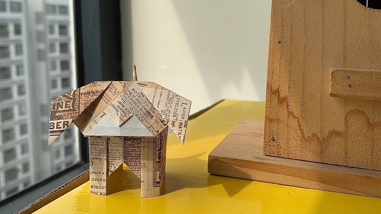 Folding Paper Origami Spaniel Dog Box (Nguyen My Hanh) Tutorial - YouTube