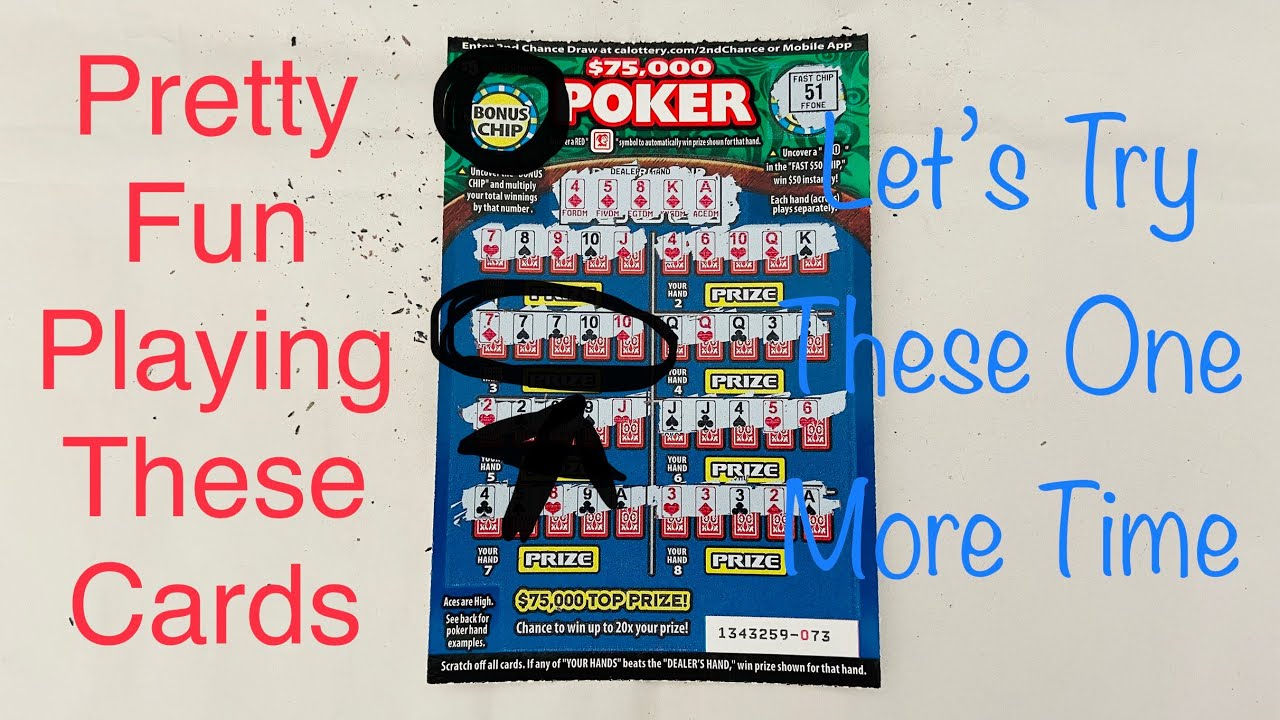 VERY FUN PLAYING THESE $5 POKER CALIFORNIA LOTTERY SCRATCHERS SCRATCH ...