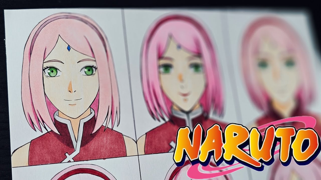 Drawing Sakura Haruno in Different 9 Anime Styles|| Naruto #different # ...
