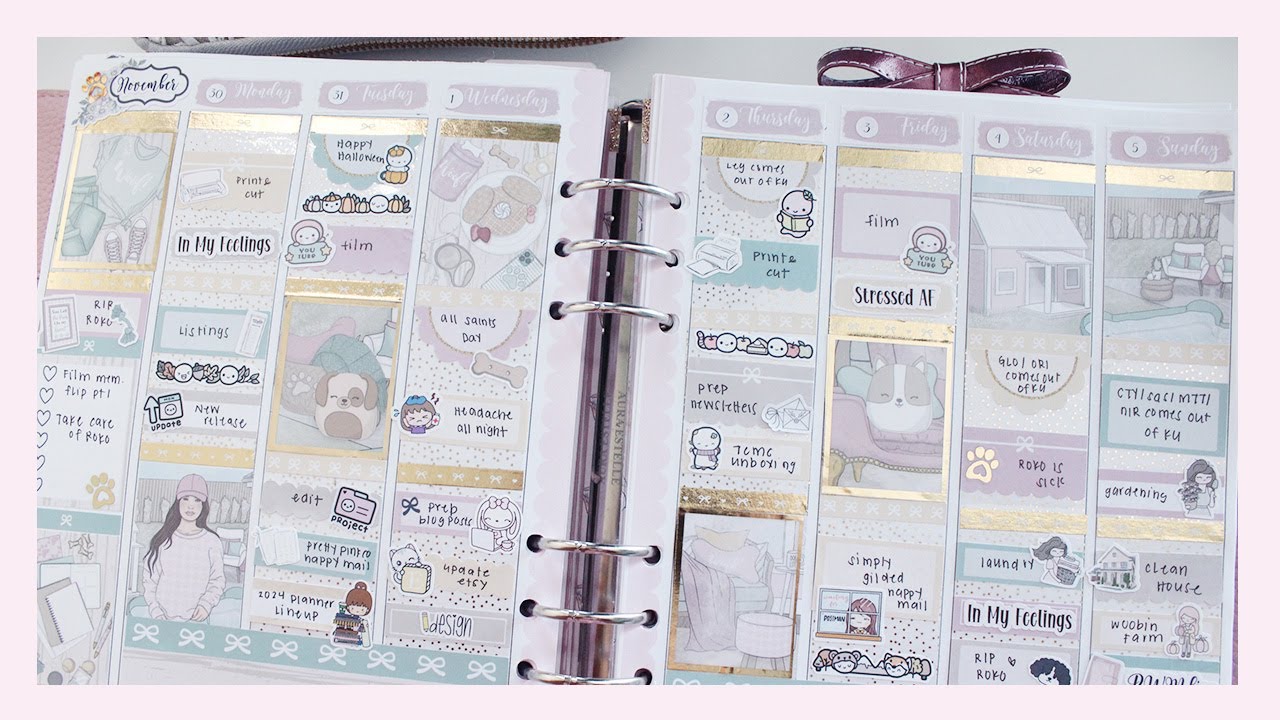 Aura Estelle A5 Wide Memory Planner Flipthrough and Setup | Ana Jolene ...