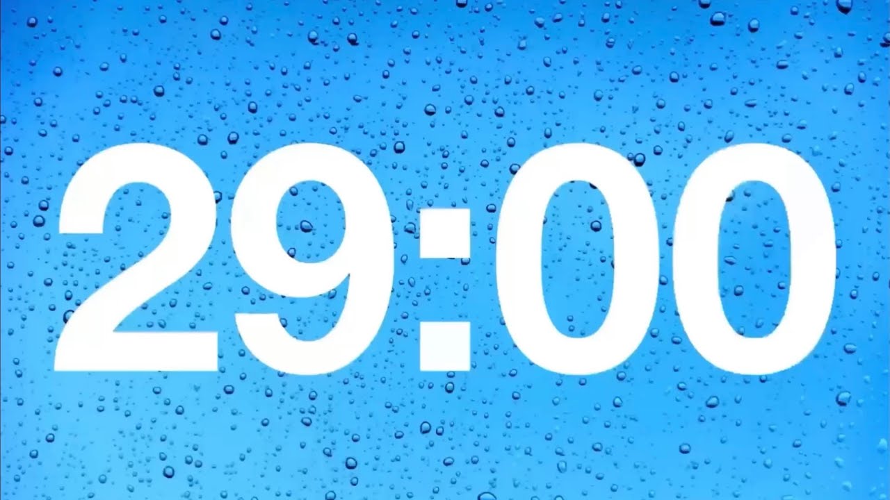 timer - 29 minute countdown with rain sound - YouTube