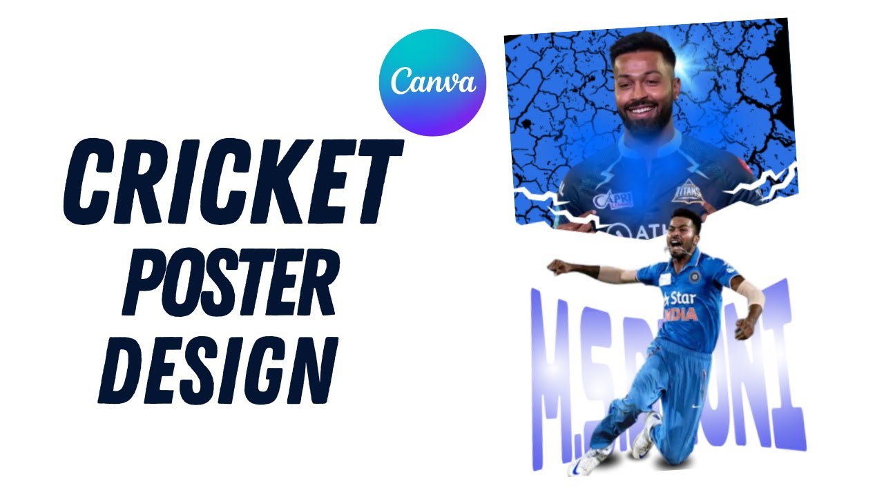 Canva Tutorial for Sport poster design #Cricket poster design in canva ...