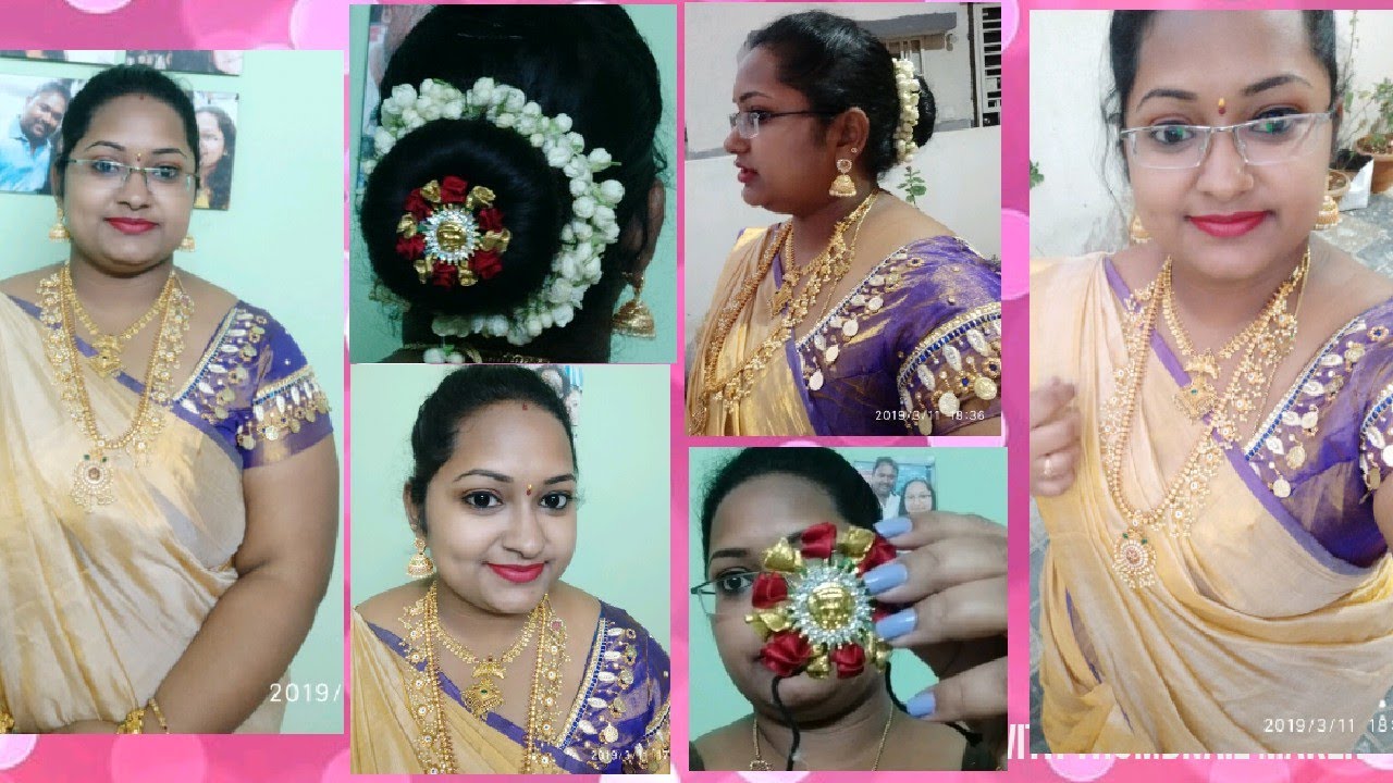 Wedding guest Makeup look // koppu hair style // Most requested Comment ...