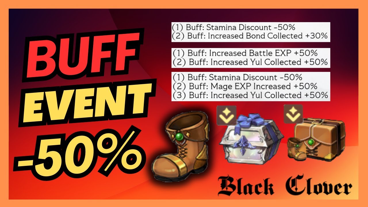 WHAT TO FARM ON BUFF EVENT┃GUIDE┃BLACK CLOVER MOBILE - YouTube