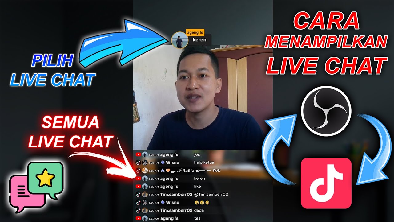 Cara Menampilkan Live Chat Saat Live Streaming Di OBS Studio & Tiktok ...