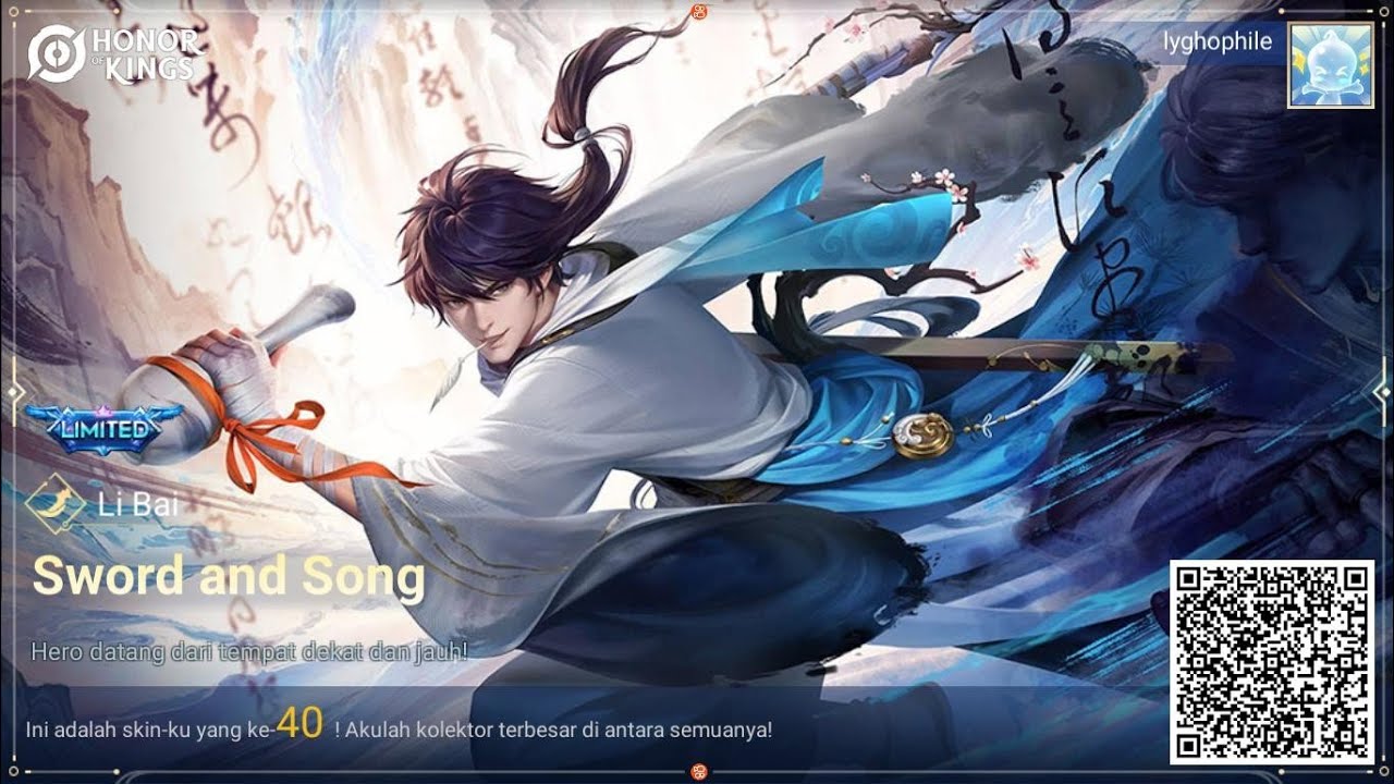 Nyobain Li Bai dengan Skin Sword and Song! Kombinasi Mematikan di Honor ...