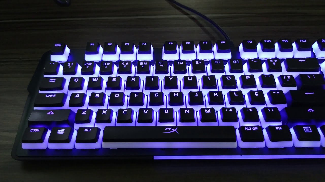 HyperX Mars RGB com capas HyperX Pudding PBT - YouTube