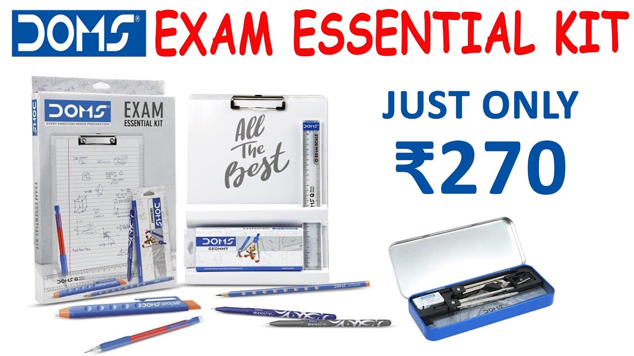 Best Doms Exam Essential Kit Review 😲 | Geometry Box | Smart Stationery ...