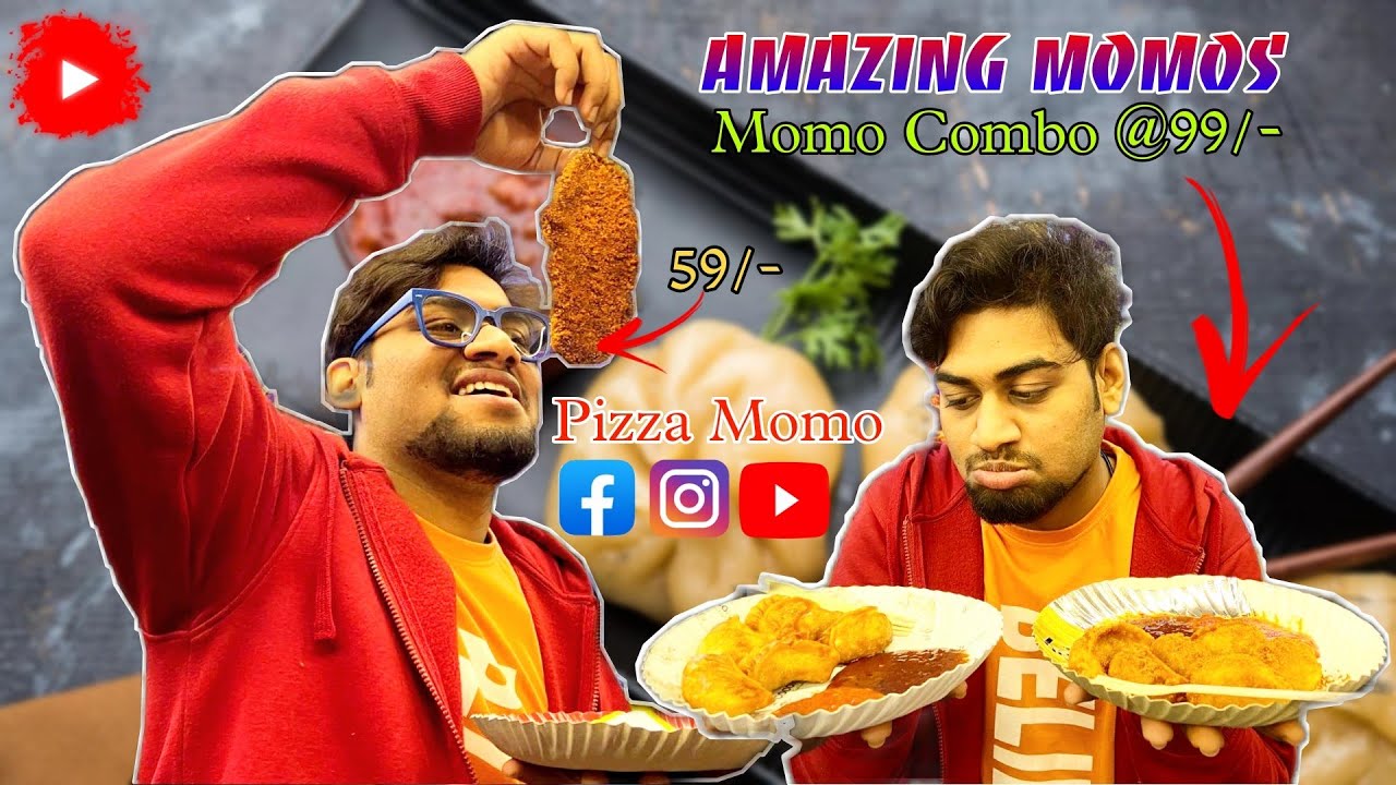 Amazing Momo Combo at just 99/-😱|| Pizza Momo, Momo Burger👀 ️💥||Menu ...