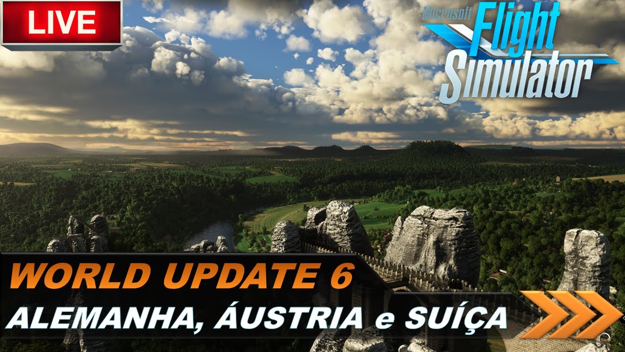🔴 FS2020 - World Update 6 - Alemanha, Áustria e Suíça - 1.19.8.0 - YouTube