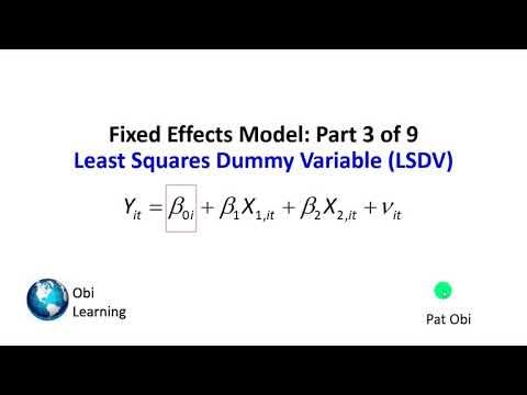 Panel Data Regression 3of9 – Fixed Effects LSDV - YouTube