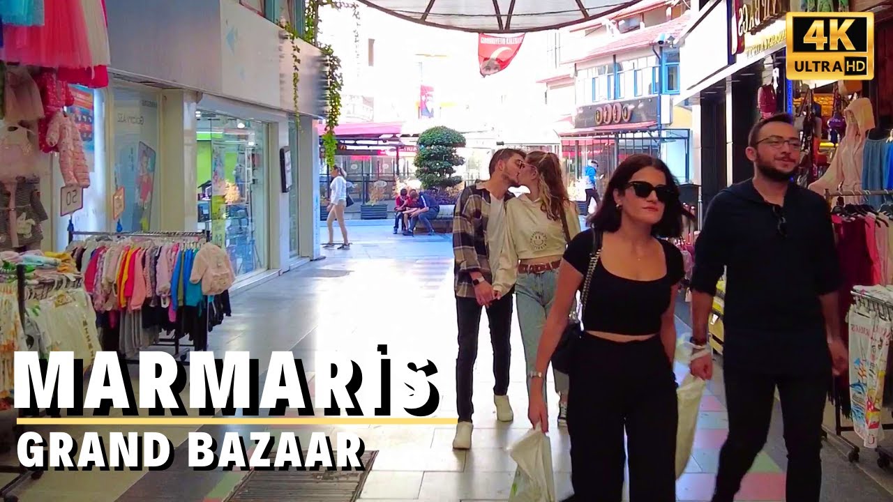 Marmaris Grand Bazaar Walking Tour l November 2021 Turkey [4K UHD ...