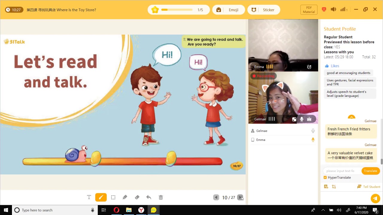 Kids teacher I Fun Learning English I 51Talk Teacher - YouTube