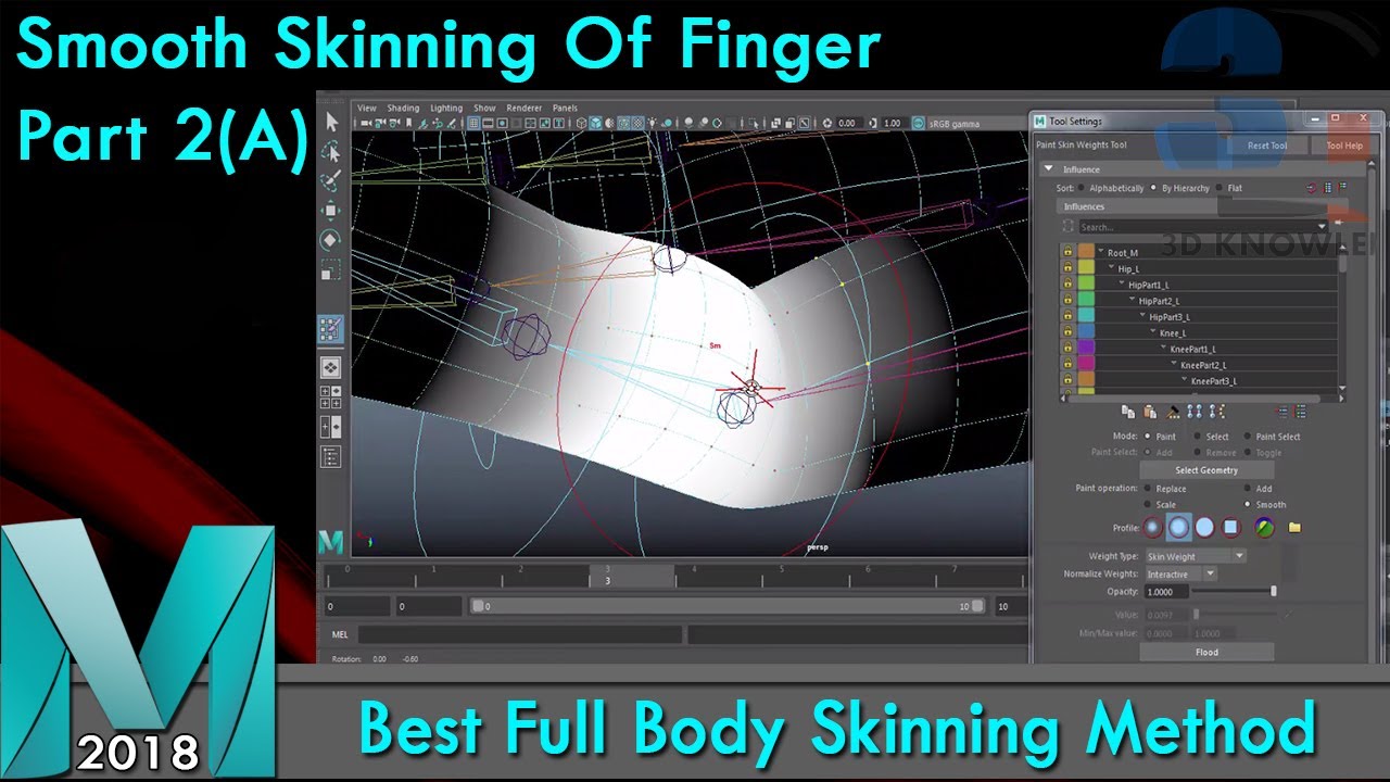 Maya Basic Character Skinning | Smooth Skinning Weights | Add Skin ...