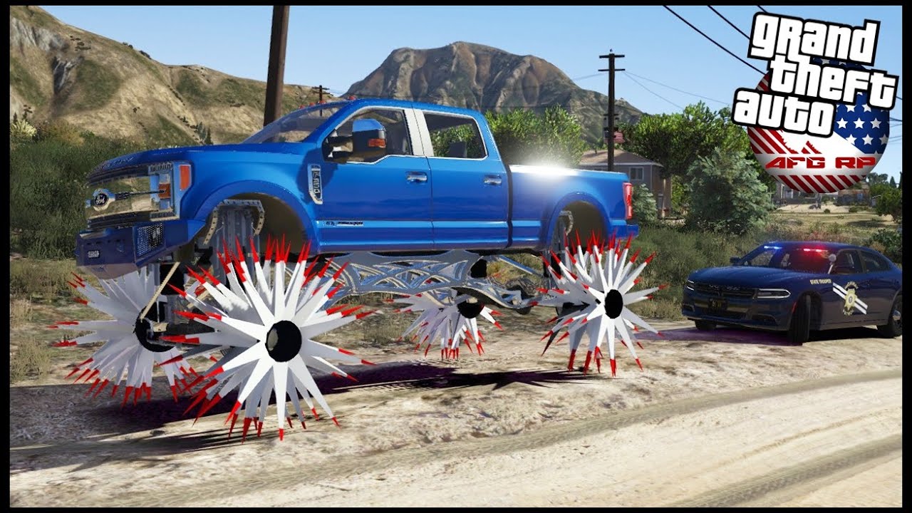 GTA 5 ROLEPLAY - POWERSTROKE ON SPIKES RIPPING UP FIELD! WHISTLIN ...