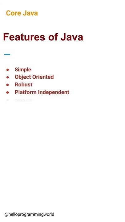 Java Java Features 02 Corejava Youtube