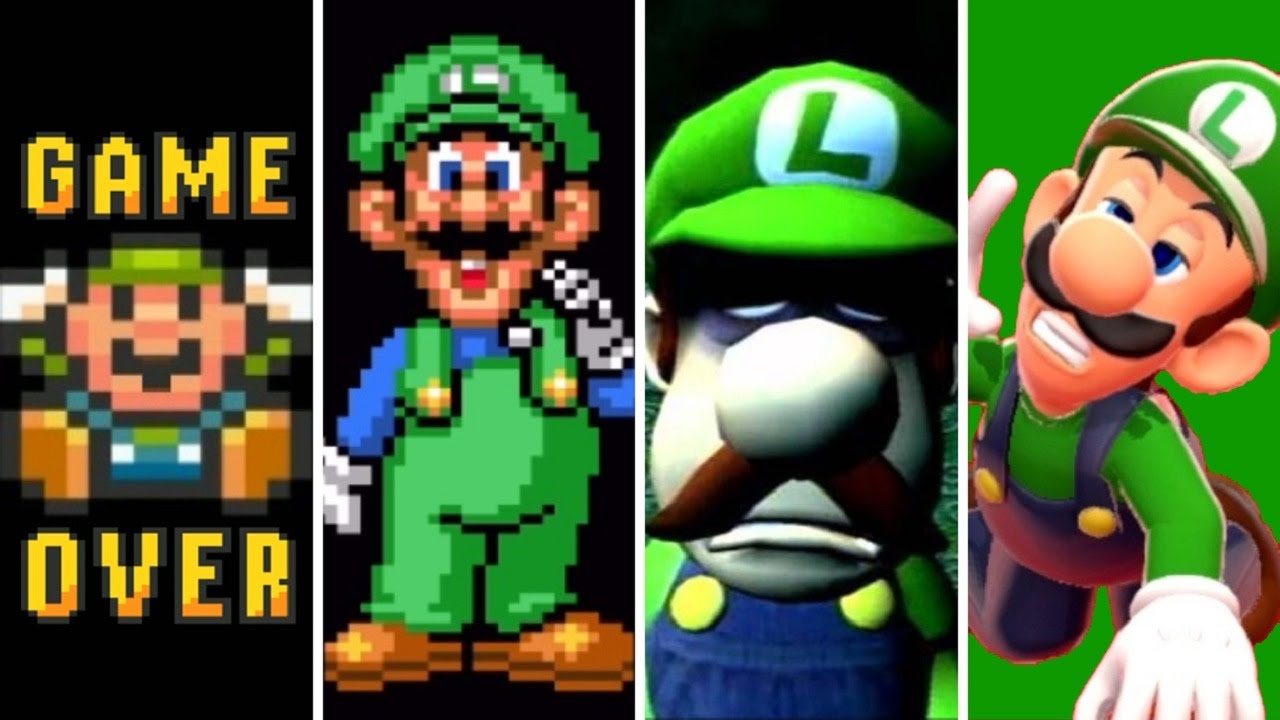 Evolution of Luigi Game Overs (1985-2021) - YouTube