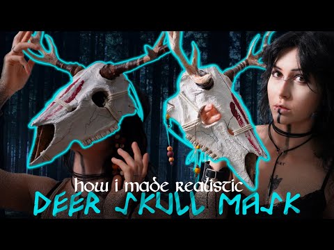 I made realistic DEER SKULL MASK out of PAPER TOWEL