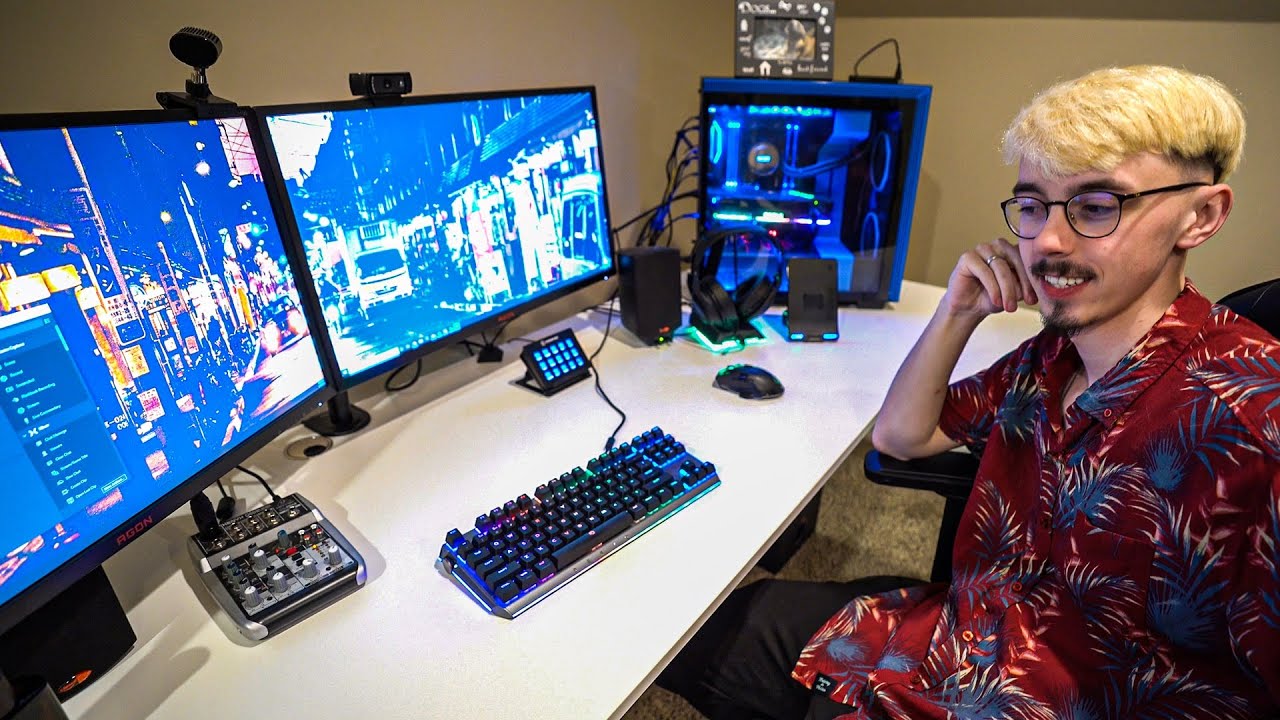 My Brother's New Gaming Setup Tour - YouTube