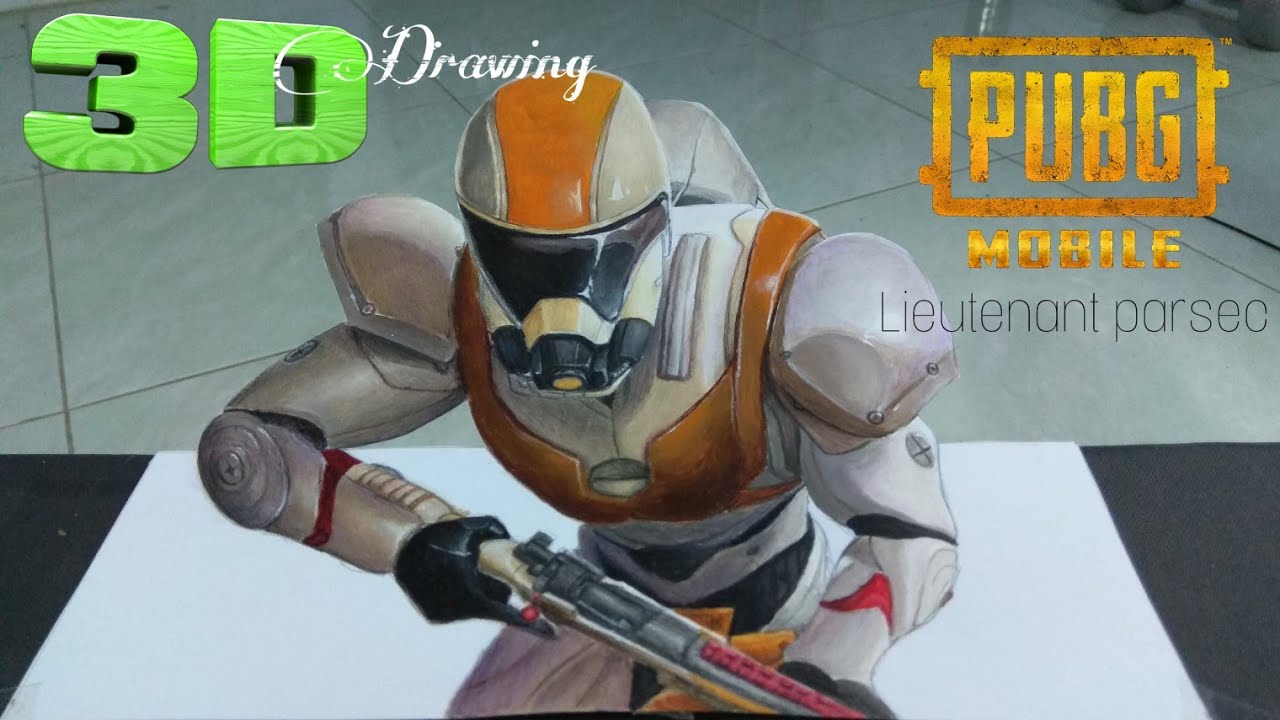 3D drawing lieutenant parsec suit - PUBG MOBILE - YouTube