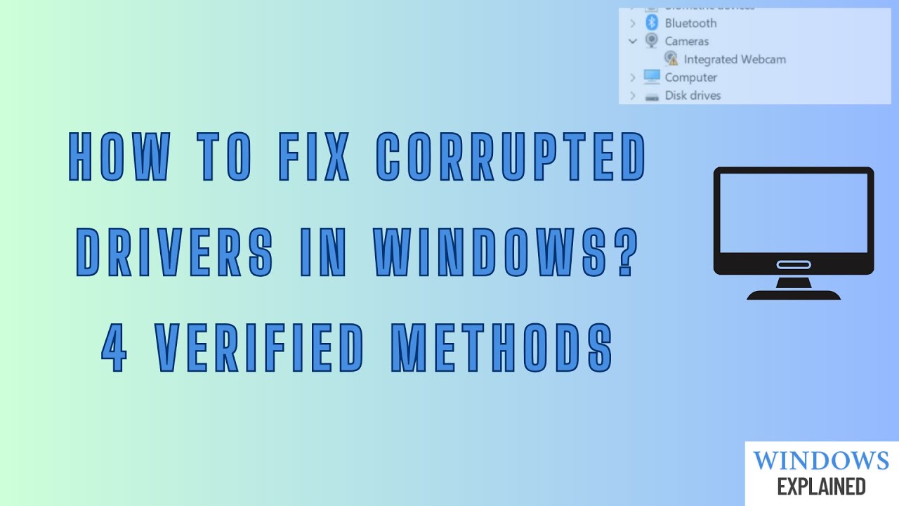 How to Fix Corrupted Drivers in Windows [4 Easy Ways] - YouTube