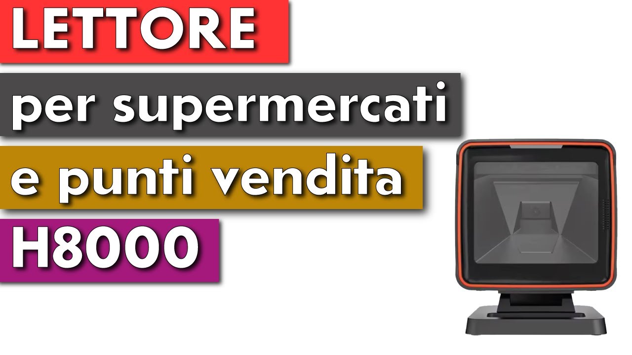 LETTORE PER SUPERMERCATI E PUNTI VENDITA H8000 - YouTube