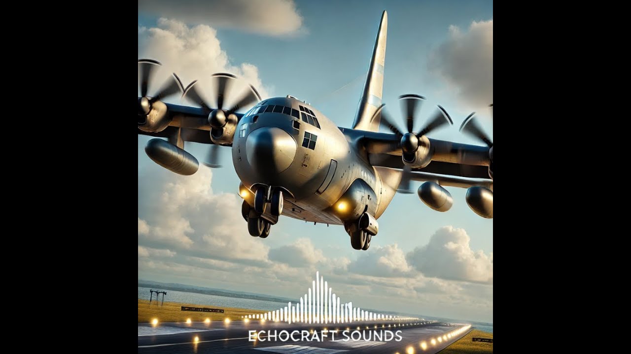 ️ C-130 Prop Plane Approach & Taxi Sound – Realistic Aircraft Ambience ...