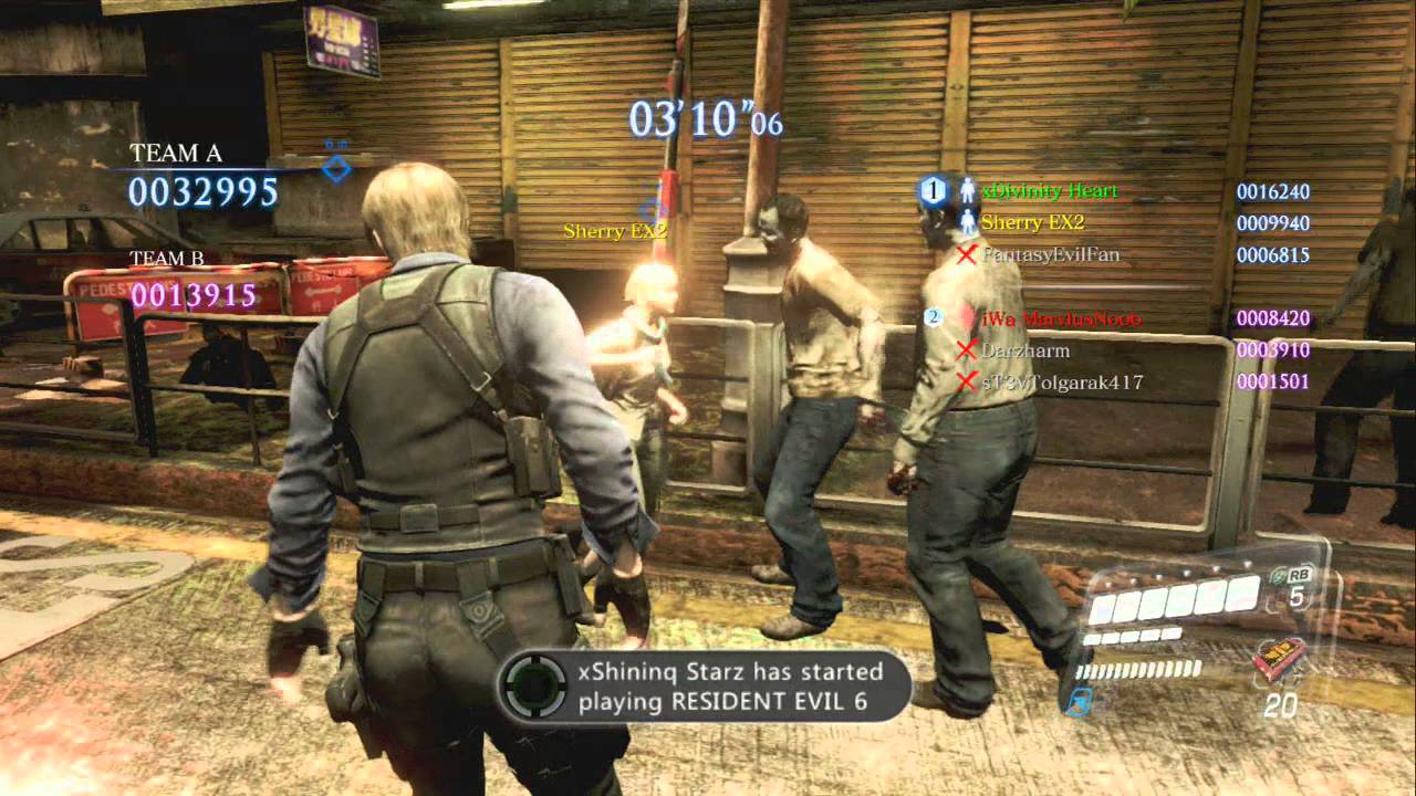 Resident Evil 6: Survivors mode match 21, 22, 23 - YouTube