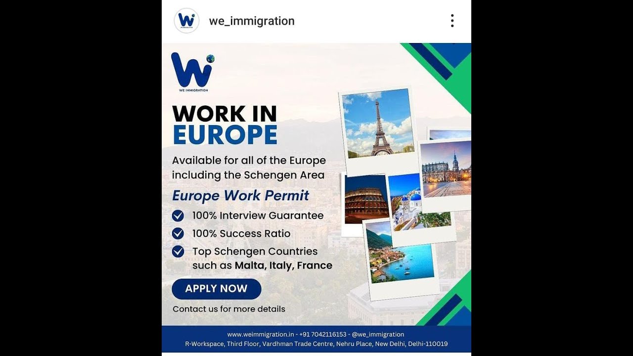 EUROPE WORK PERMIT PROCESS - YouTube