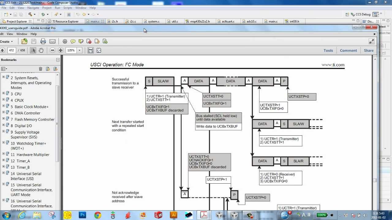 MSP430 USCI I2C Debugging - YouTube