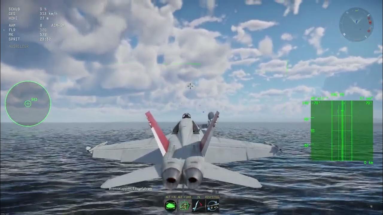 War Thunder dev server carrier landing f 18 c - YouTube