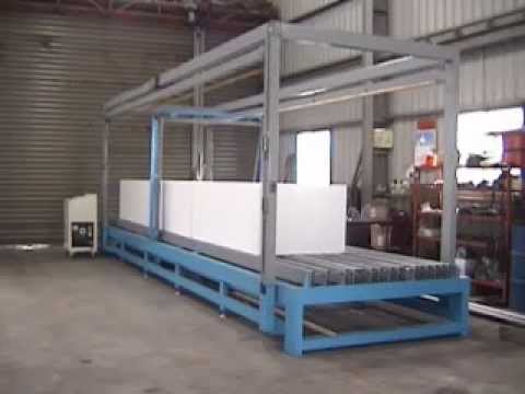 EPS Foam Cutting Machine - Hot Wire Moving type - YouTube