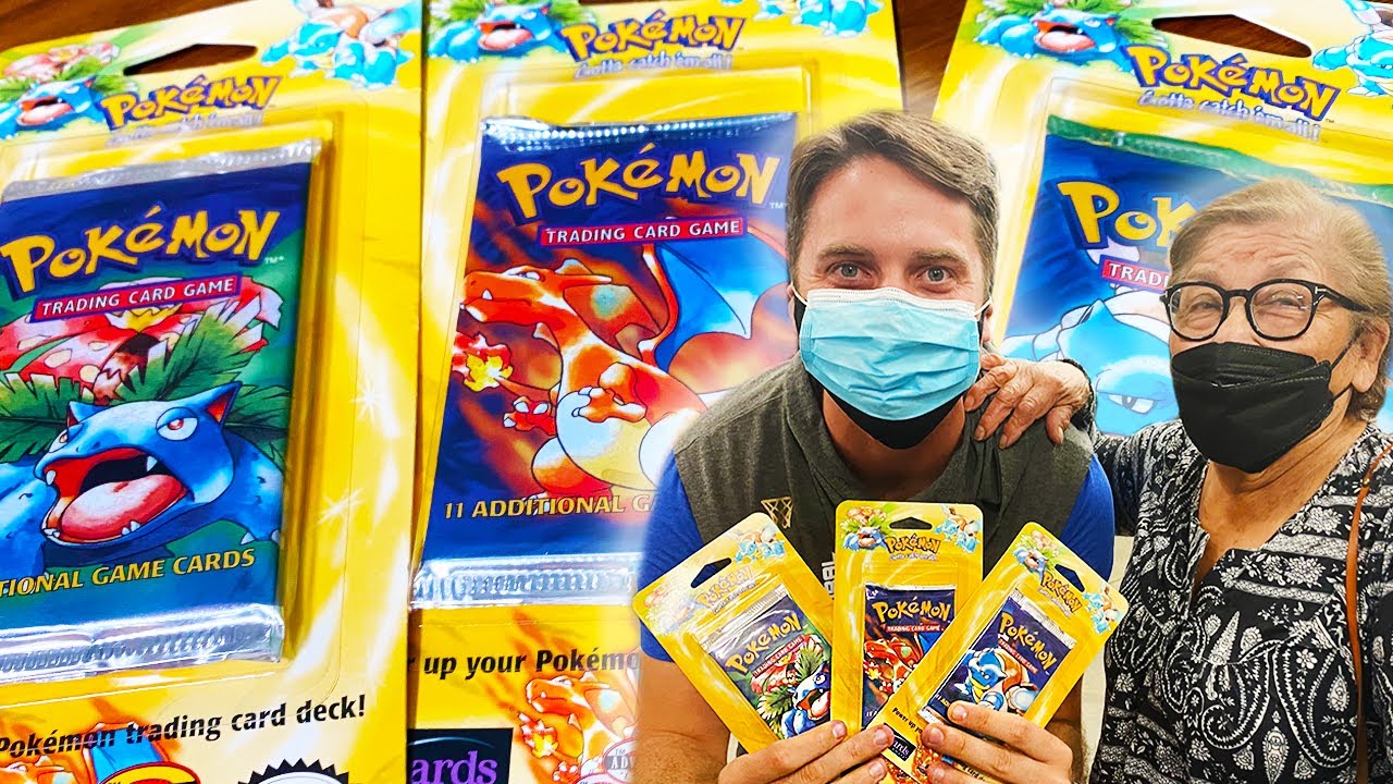 GRANDMA FINDS RARE VINTAGE POKEMON CARD PACKS! *I bought them!* - YouTube