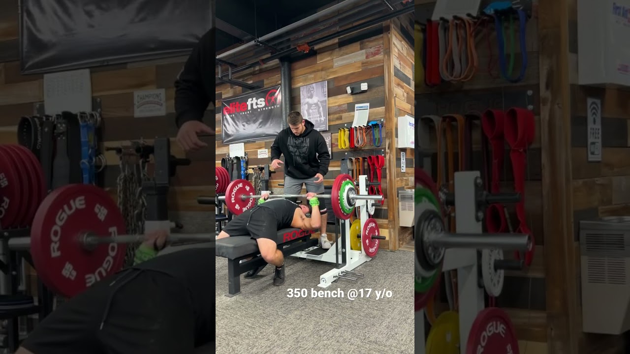 350 bench #benchpress #powerlifting #chestworkout #chestday #ytshorts # ...