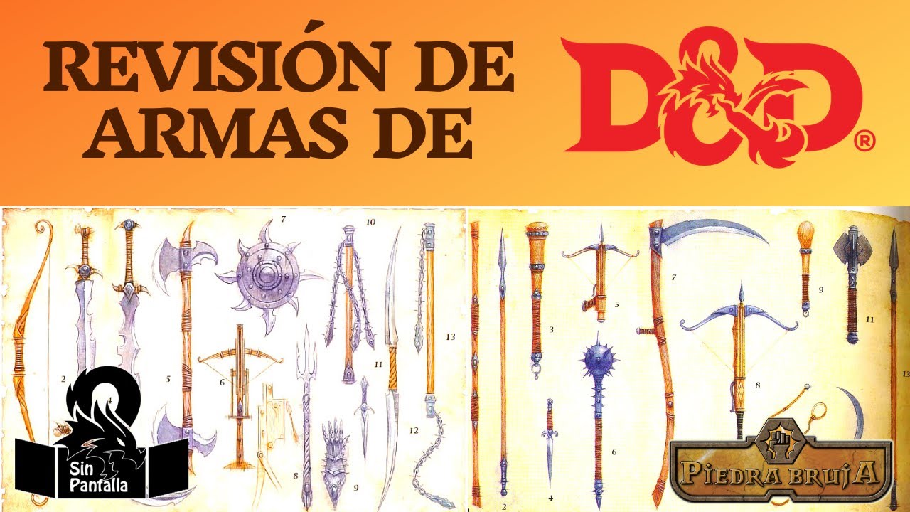 Dungeons and Dragons Español 5e: Revisión de las Armas de D&D ⚔️ ...