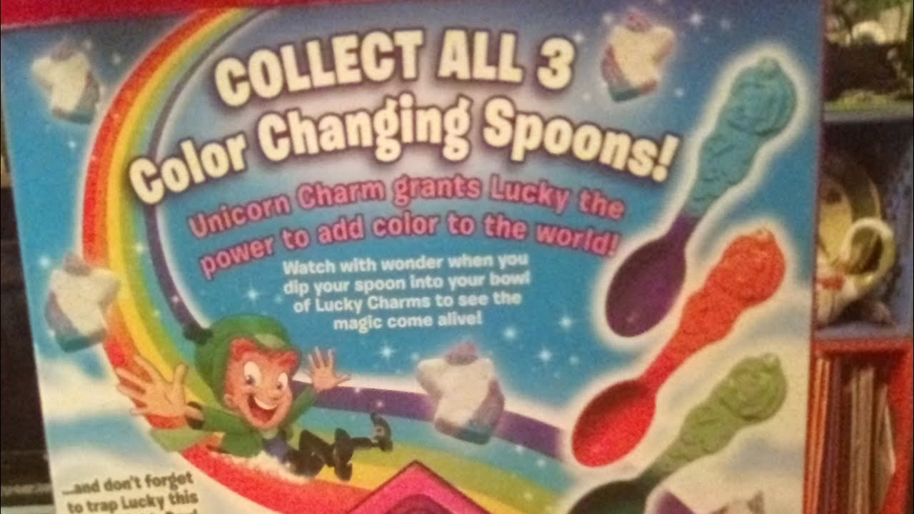 Lucky charms magic color changing spoon - YouTube