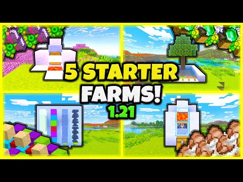 5 BEST STARTER FARMS In Minecraft Bedrock 1.21! (2025!)