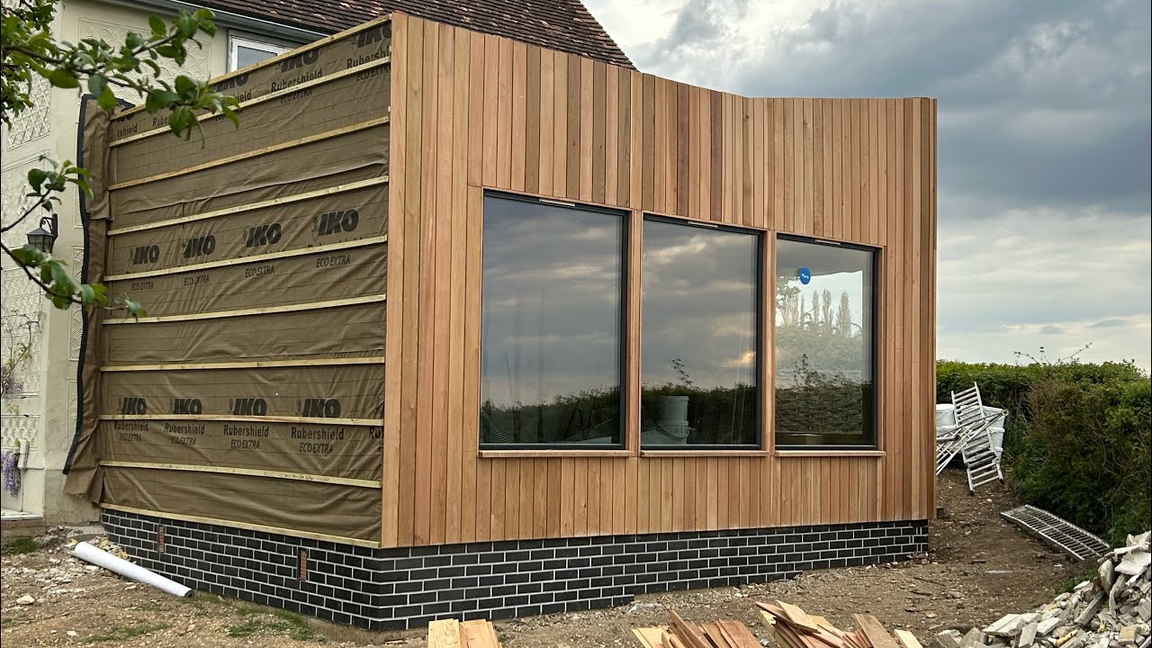 Cedar Cladding Time-Lapse | Satisfying Build Under Rolling Clouds - YouTube